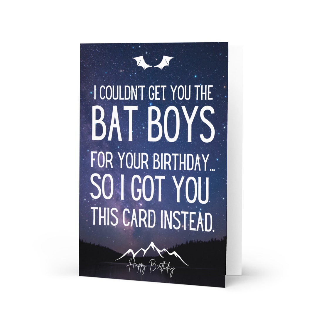 ACOTAR Birthday Card | Bat Boys | Velaris | Night Court - Etsy