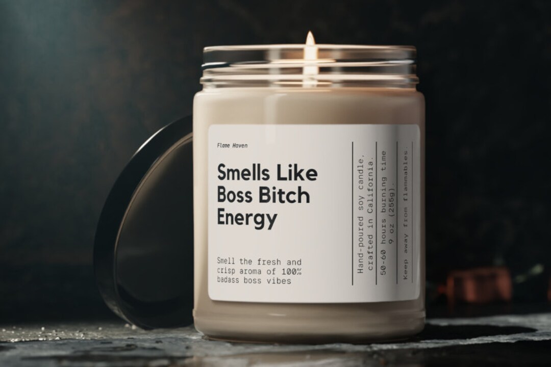 Smells Like Boss Bitch Energy Candle, Entrepreneur Gift, Girl Boss ...