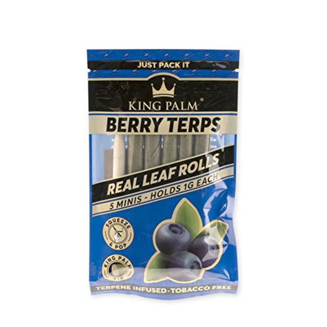 King Palm | Mini Size | Berry Terps | Organic Prerolled Palm Leafs | 5 ...