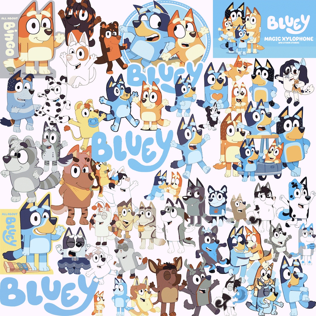 750 Bluey SVG, Bluey Vector, Bluey Alphabeth, Cutfile, Cliparts - Etsy