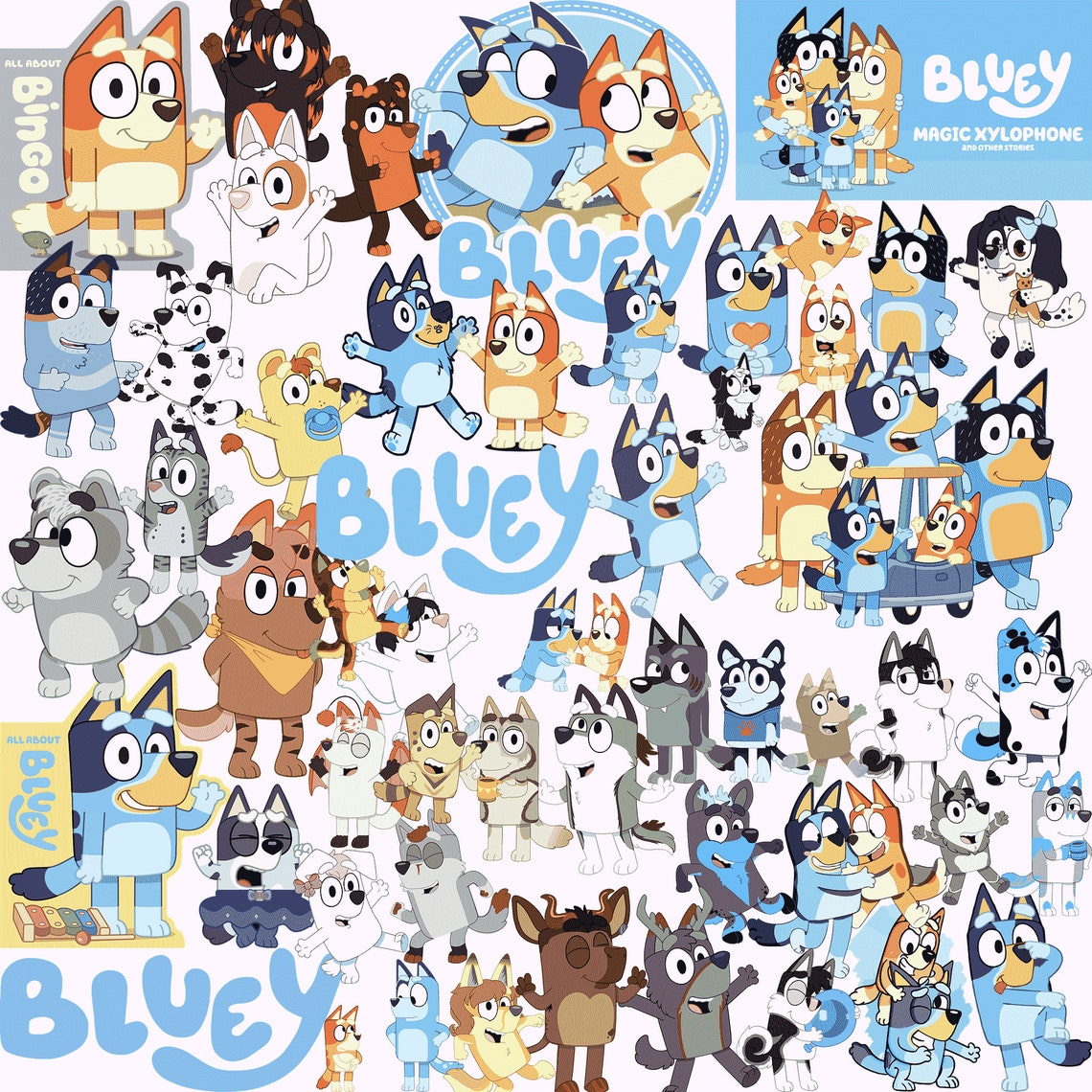 750 Bluey SVG, Bluey Vector, Bluey Alphabeth, Cutfile, Cliparts - Etsy