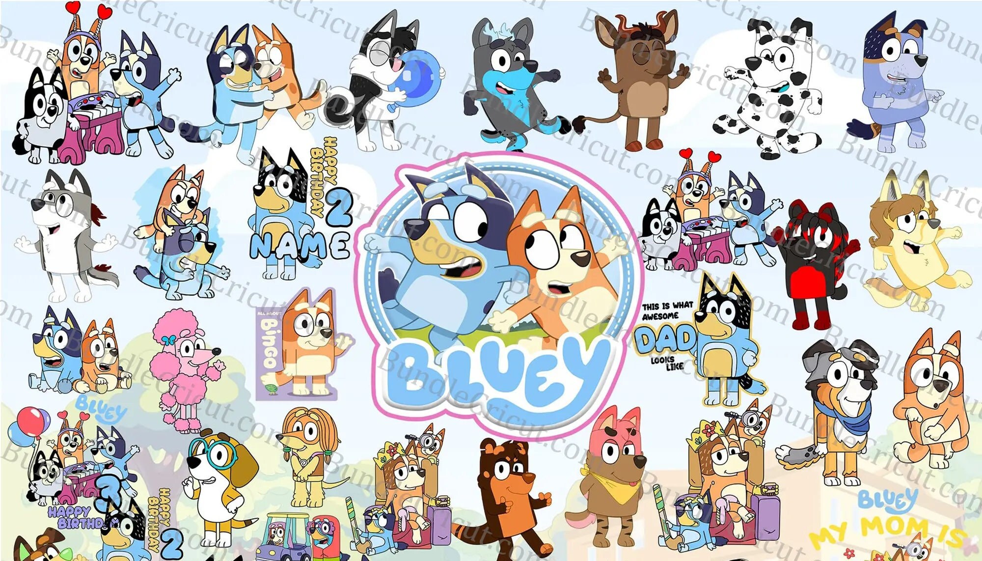 Bluey SVG Character Images in High-quality Digital Files. 100% - Etsy