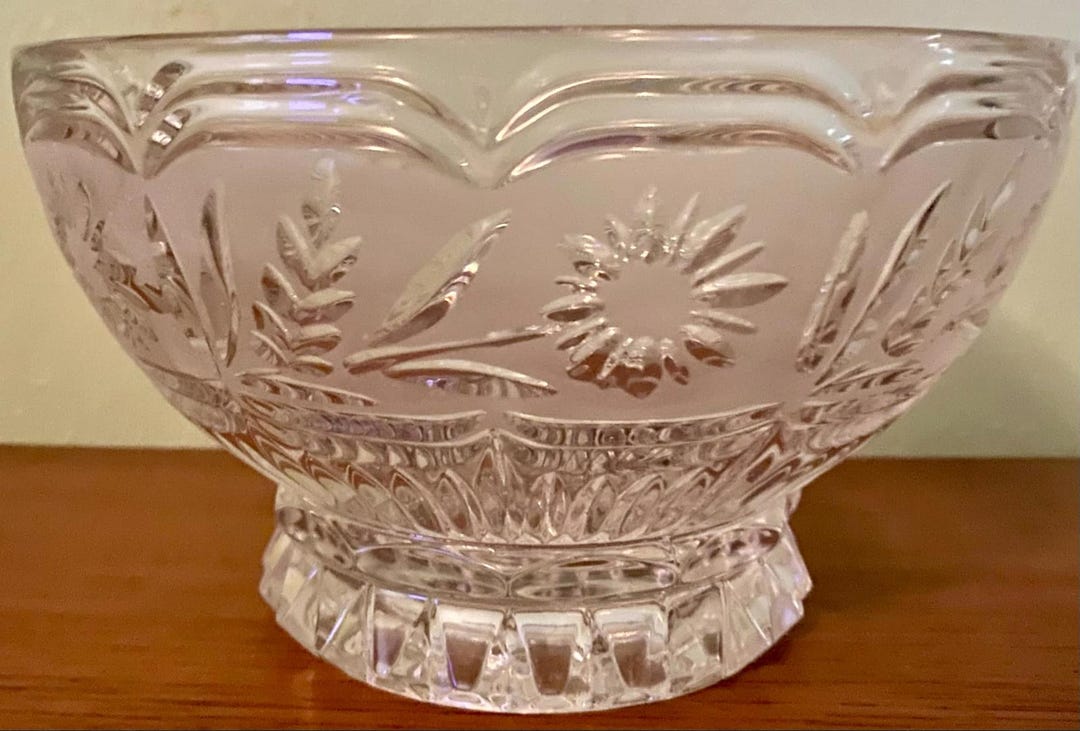 Zajecar Crystal Glass Yugoslavian 1975 Sunflowers, and Wheat Pattern ...