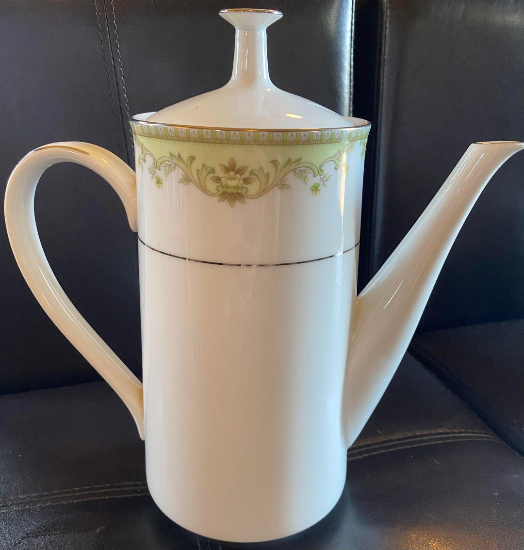 Vintage Porcelain Fine China Noritake Coffee Pot With Lid Raleigh 2487 ...