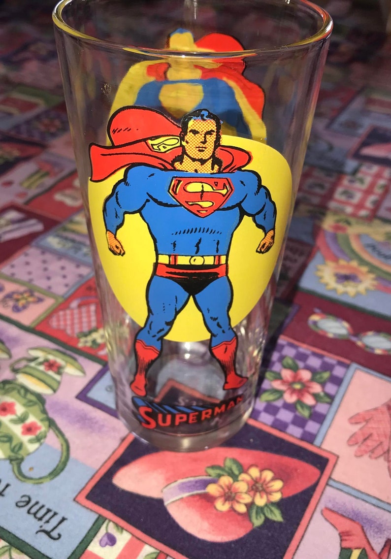 COOL Old SUPERMAN '76 Pepsi DC Comics Super Hero Series Superman Glass ...