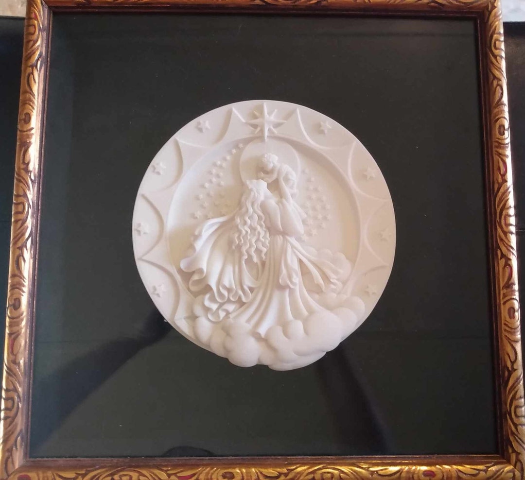 Vintage Faro Plate in a Beautiful Shadow Box Frame Made in Italy 14 X ...
