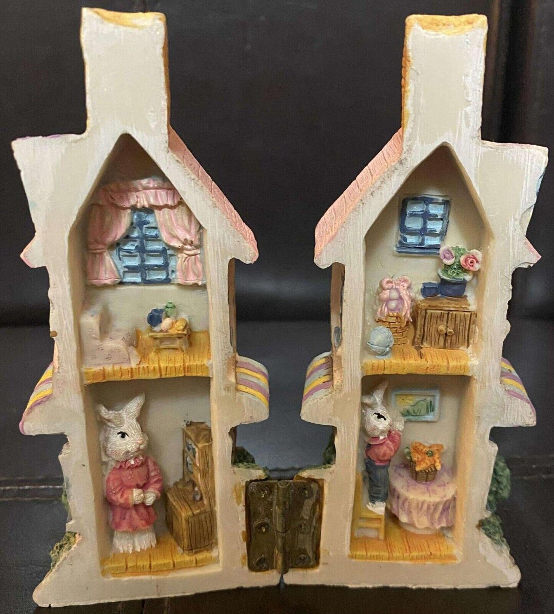 Charming Bunny Cottage Set Vintage Decorative Figurines - Etsy