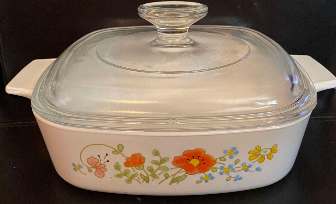 Wildflower Corning Ware 1 Quart Casserole Dish A-1-B 378 9 X 7 - Etsy