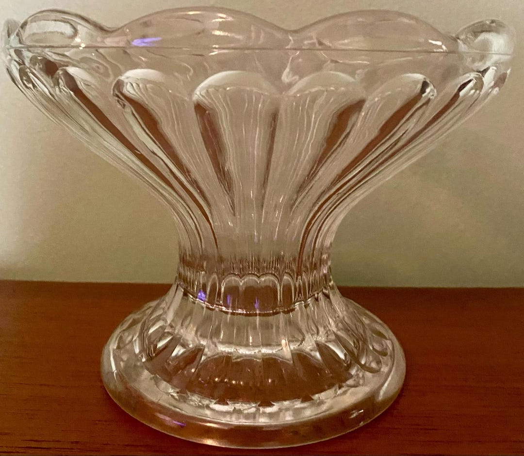 Vintage Crystal Pedestal Bowl - Elegant Decorative Centerpiece - Etsy