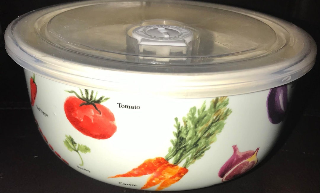 Set of 2 Vintage Grace Pantry Storage Bowl With Lid & Dial Vent 6 1/2 ...