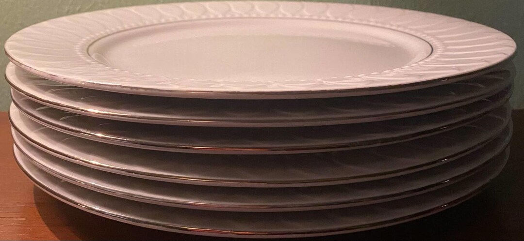 Vintage Set of Six Gibson Everyday China Porcelain “heritage Gold ...
