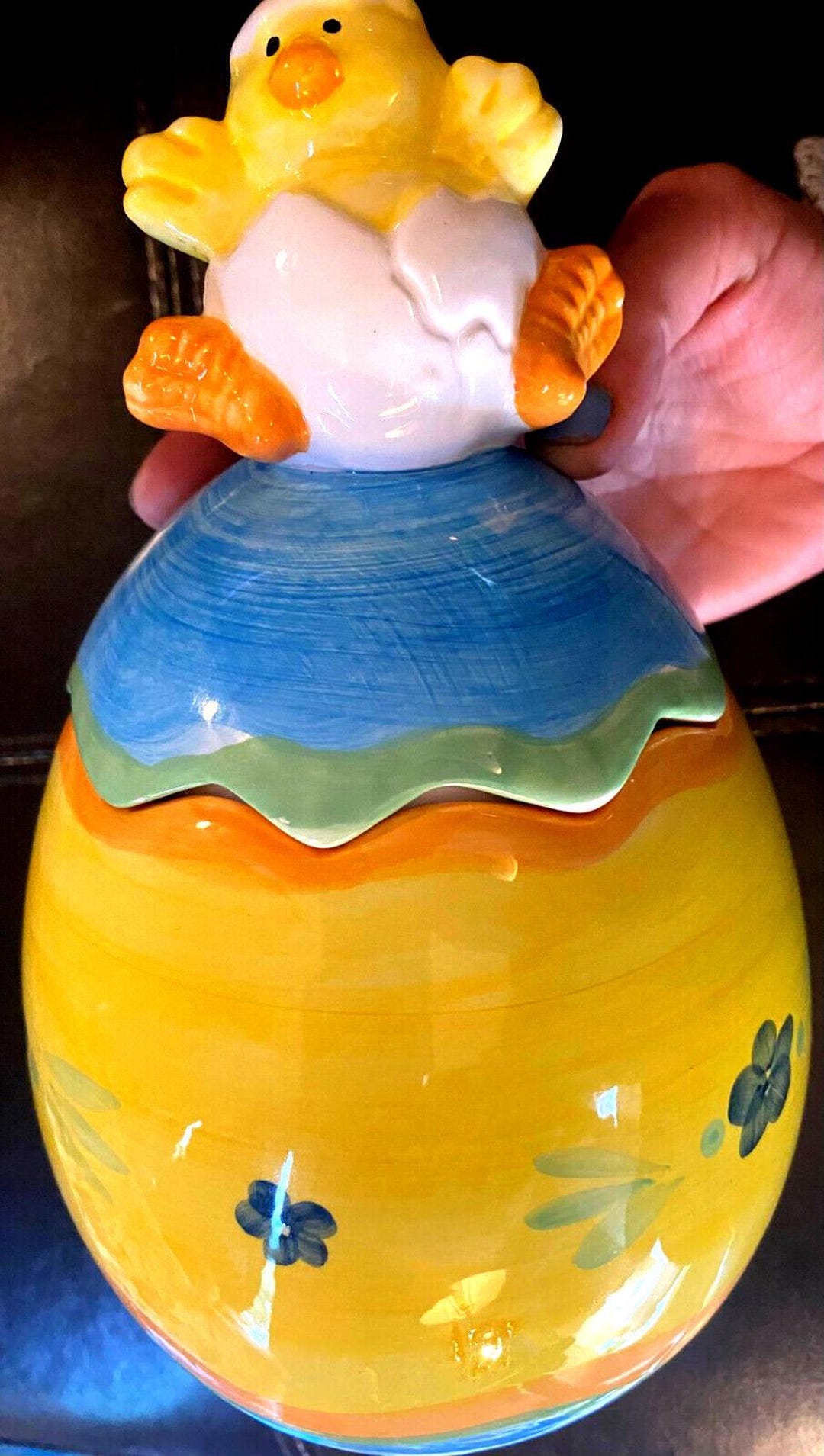 Charming Ceramic Chicken Egg Decor With Cute Chick - Etsy