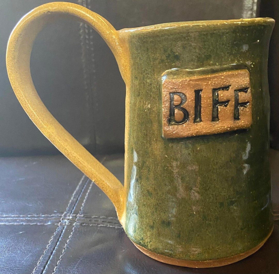 Vintage Beloit Pottery Green & Tan Handmade Wheel Thrown American Made Mug - Etsy