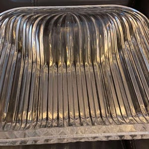 Vintage Villeroy & Boch Quadra Crystal Square Ribbed 9.5 X 3 Serving ...