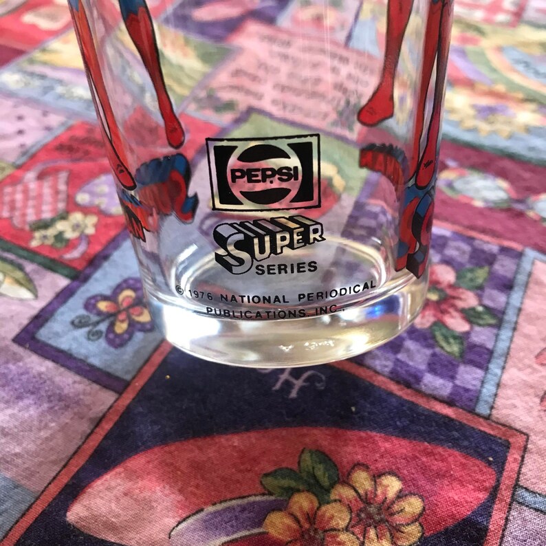 COOL Old SUPERMAN '76 Pepsi DC Comics Super Hero Series Superman Glass ...