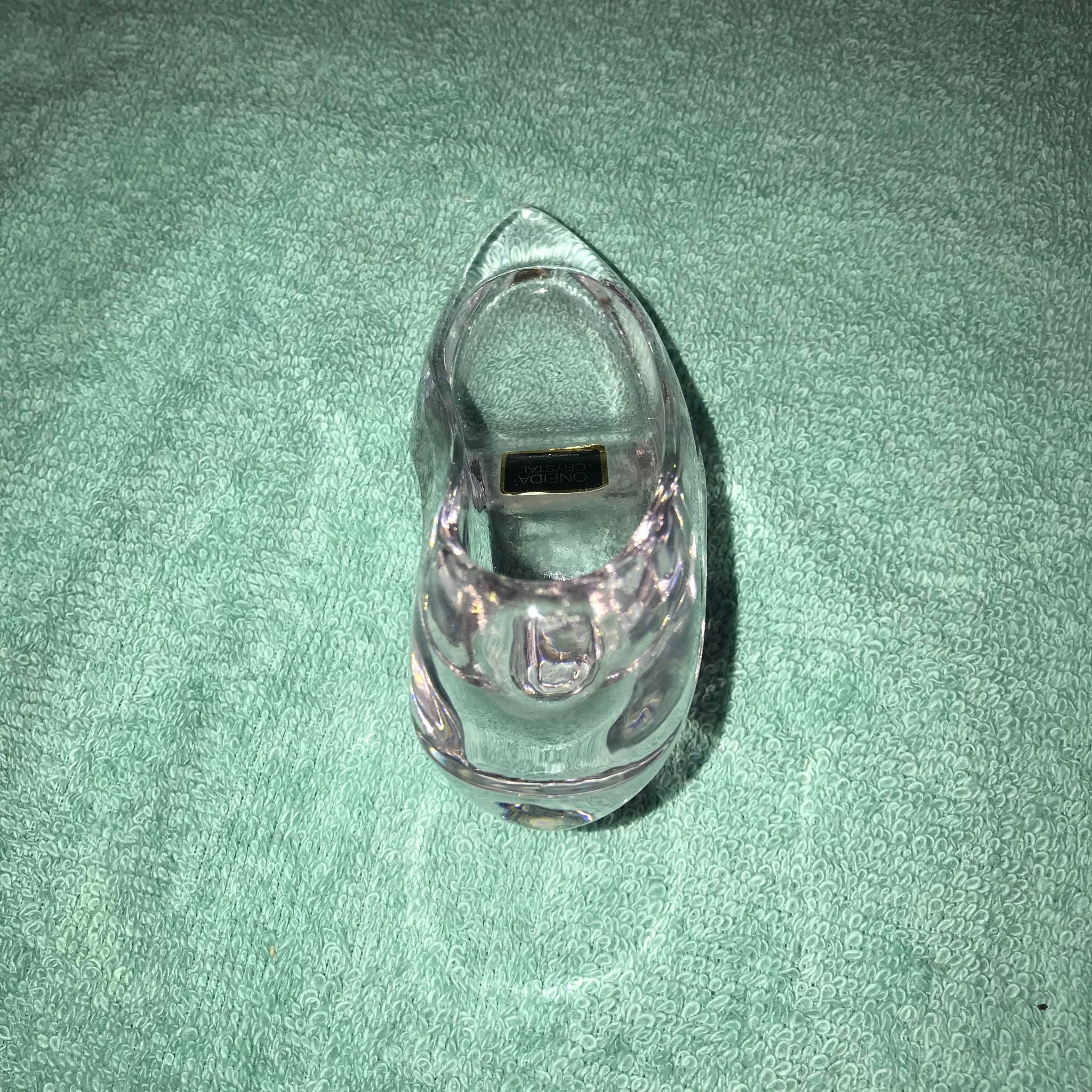Lovely Oneida Crystal Glass Shoe/glass Slipper in a Beautiful Shade of ...