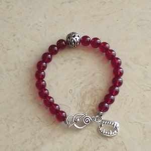 Vampire Blood Red Gothic Beaded Bracelet With Fillgree Beads - Etsy