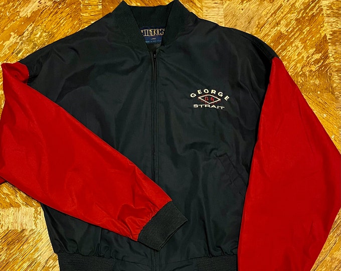 VINTAGE 90s George Strait Bomber Jacket Country and Western Music—large ...