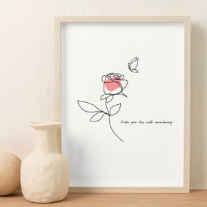 Line Art Quotes Wall Art Motivational Quotes Home Decor Printable Wall ...