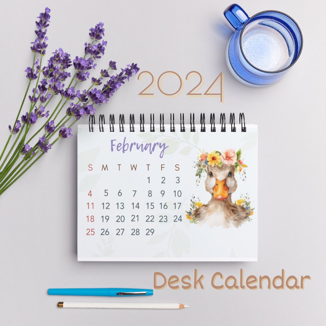 2024 Calendar Printable, Desk Calendar 2024, Wall Calendar, 2024 Year ...