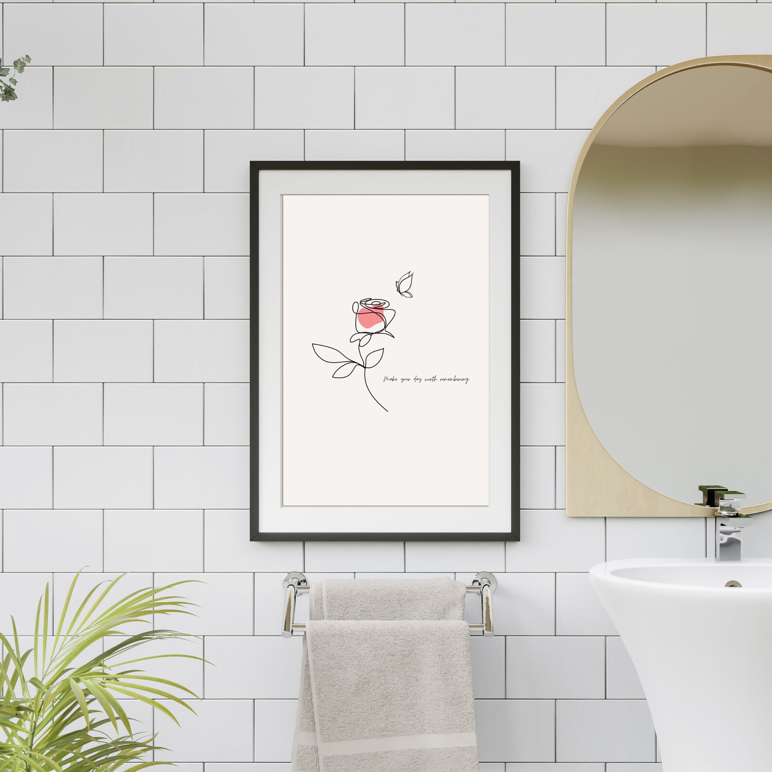 Line Art Quotes Wall Art Motivational Quotes Home Decor Printable Wall ...