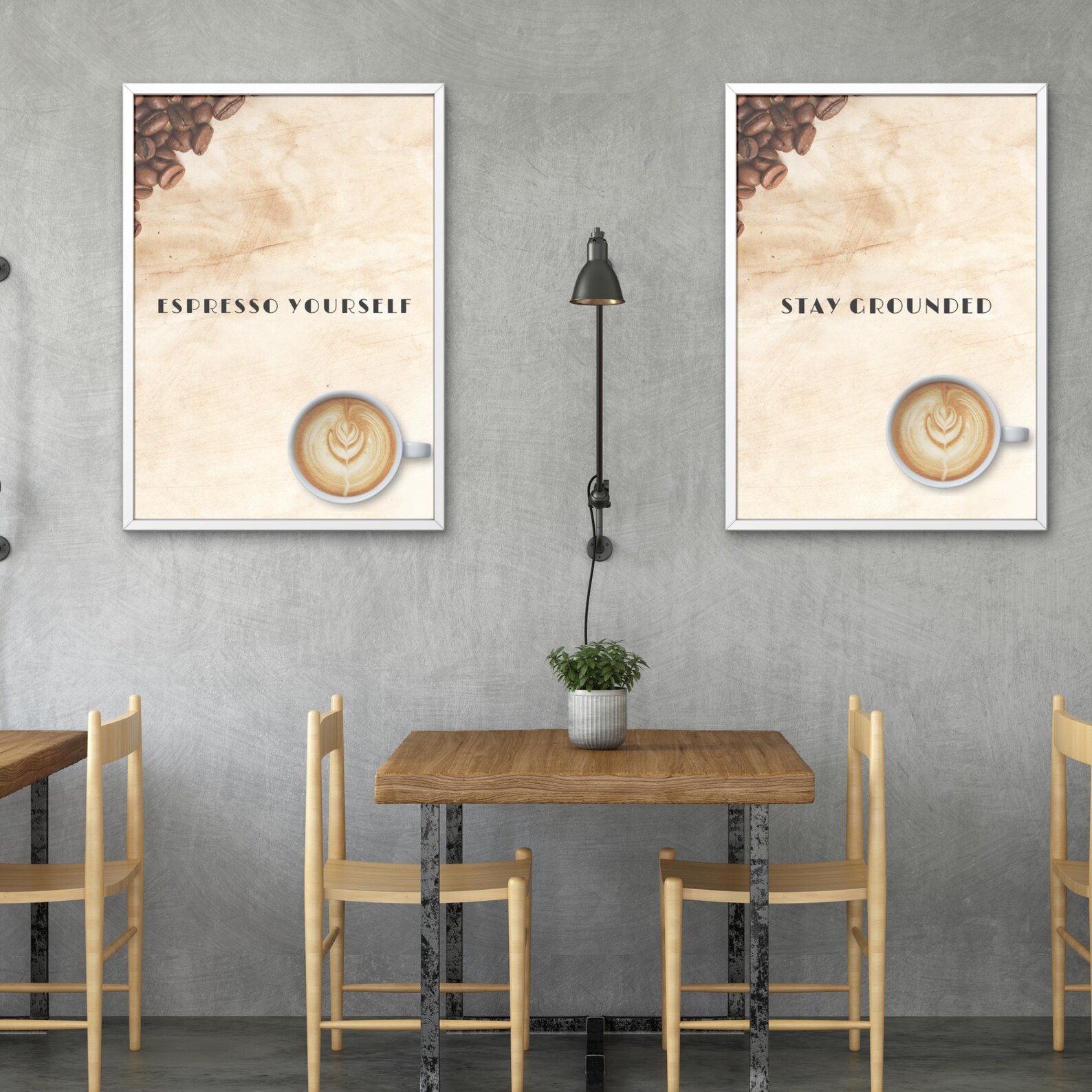 Coffee Wall Art 2 Font Design Printable, Coffee Art in PNG PDF ...