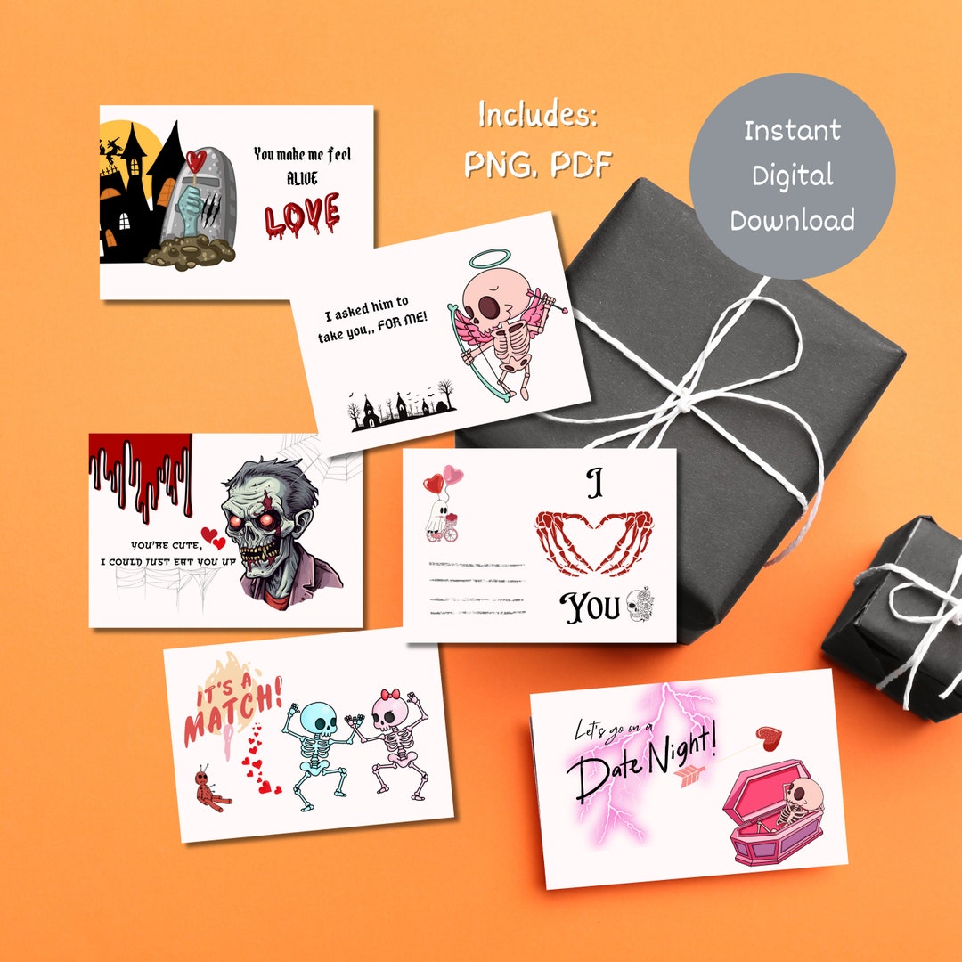 Printable Valentine Gift Cards, Funny Valentine Cards, Horror Valentine ...