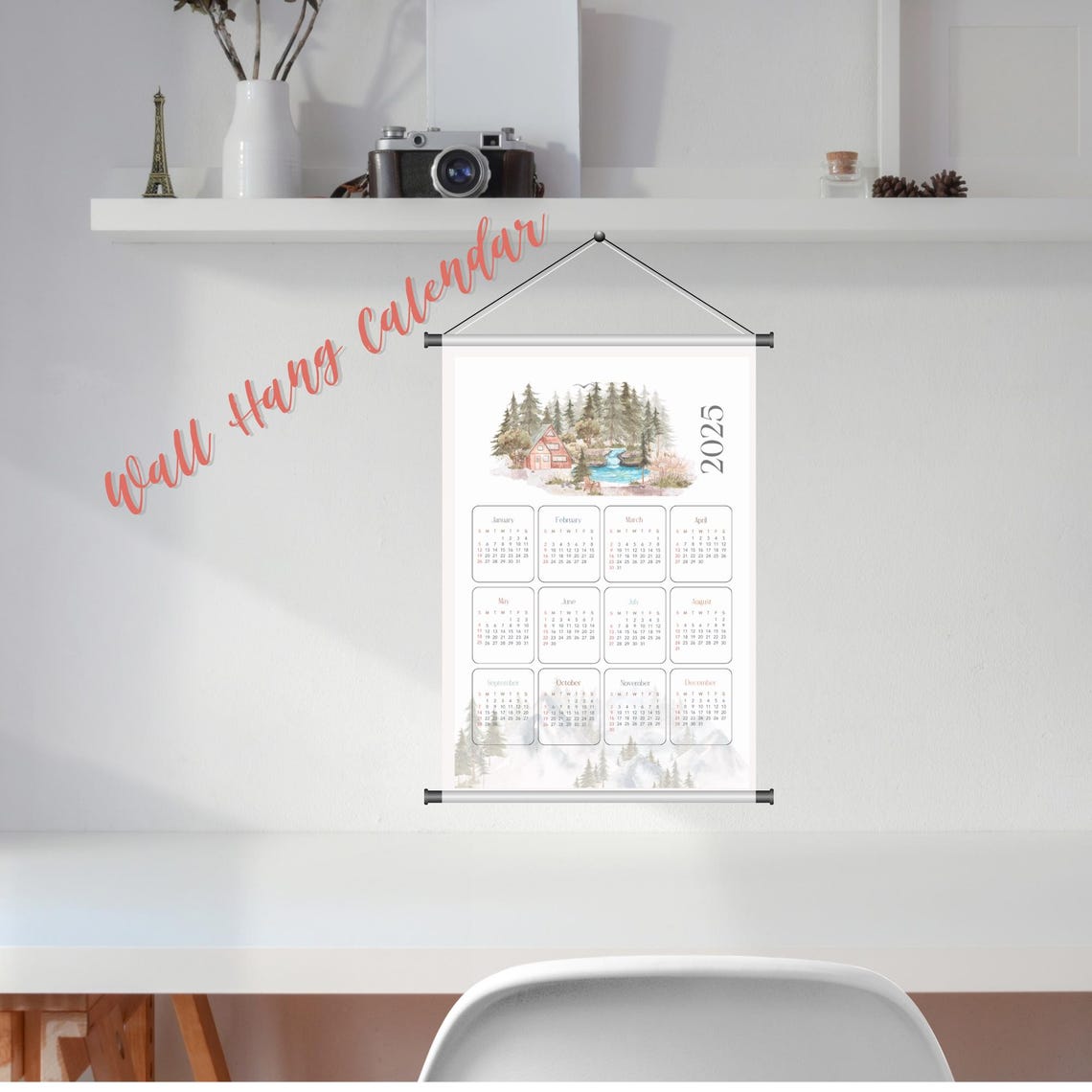 2025 Calendar, 2025 Calendar Printable, Desk Calendar 2025, Wall ...