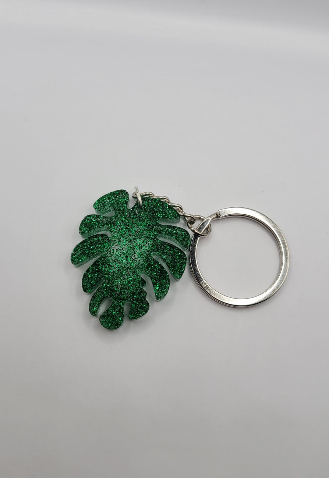 Green Leaf Keychain - Etsy