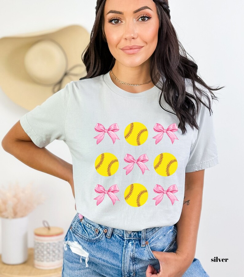 Preppy Softball Shirt, Preppy Bow Softball Shirt, Womens Softball ...