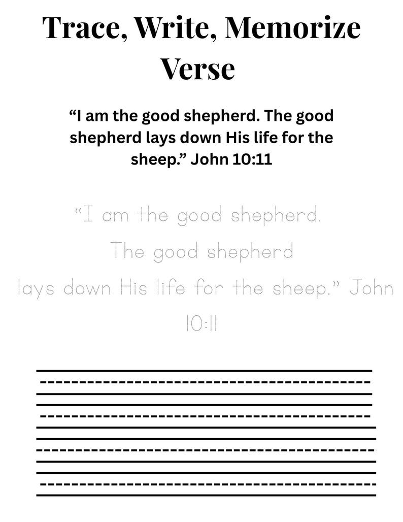 Jesus the Good Shepherd Bible Lesson | Preschool Worksheet | Sunday ...