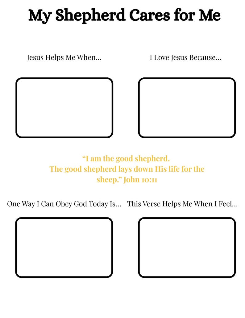 Jesus the Good Shepherd Bible Lesson | Preschool Worksheet | Sunday ...