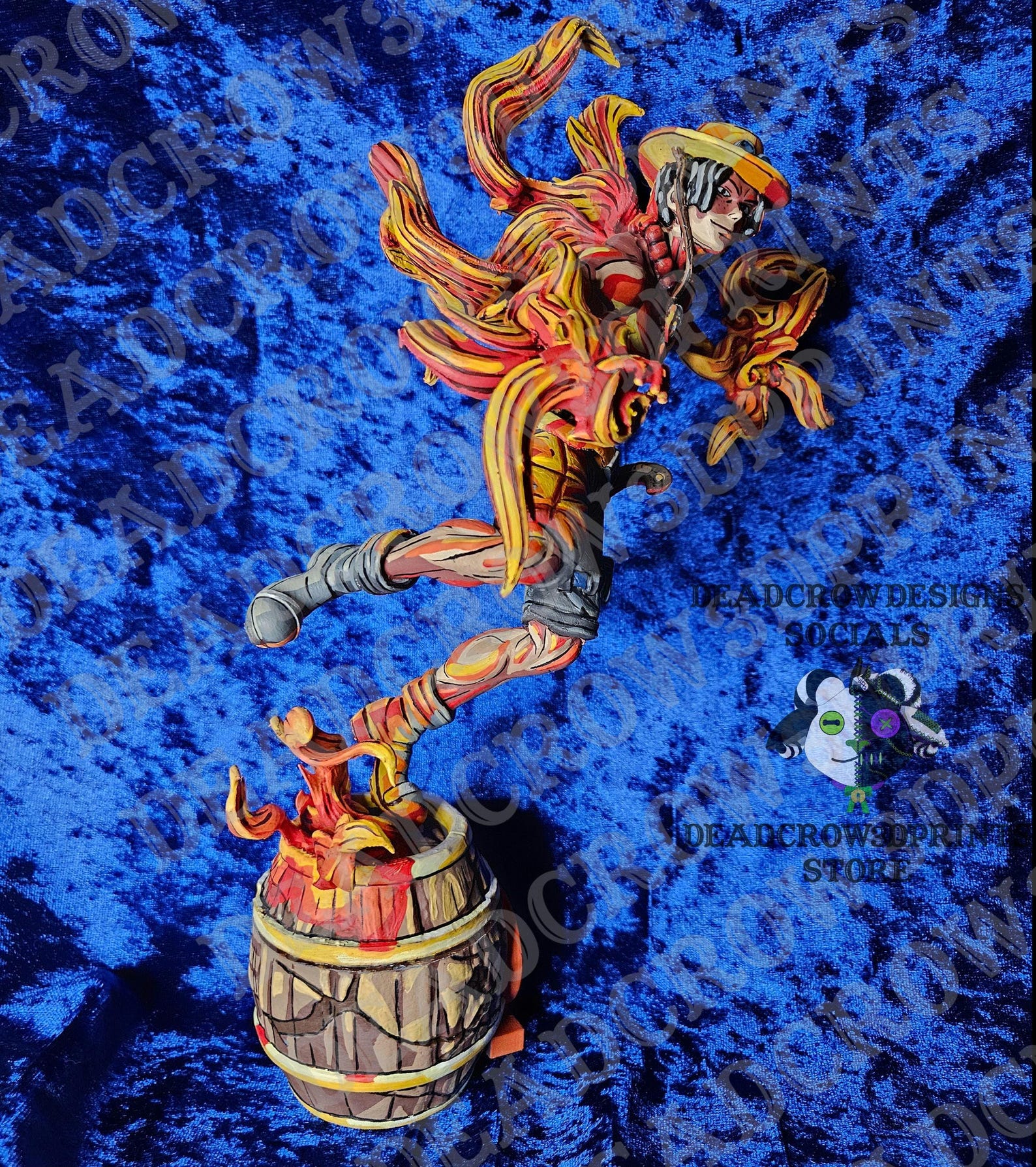 Ace 3D Printed Sculpture - Hand-painted Parody One Piece Figure - Etsy