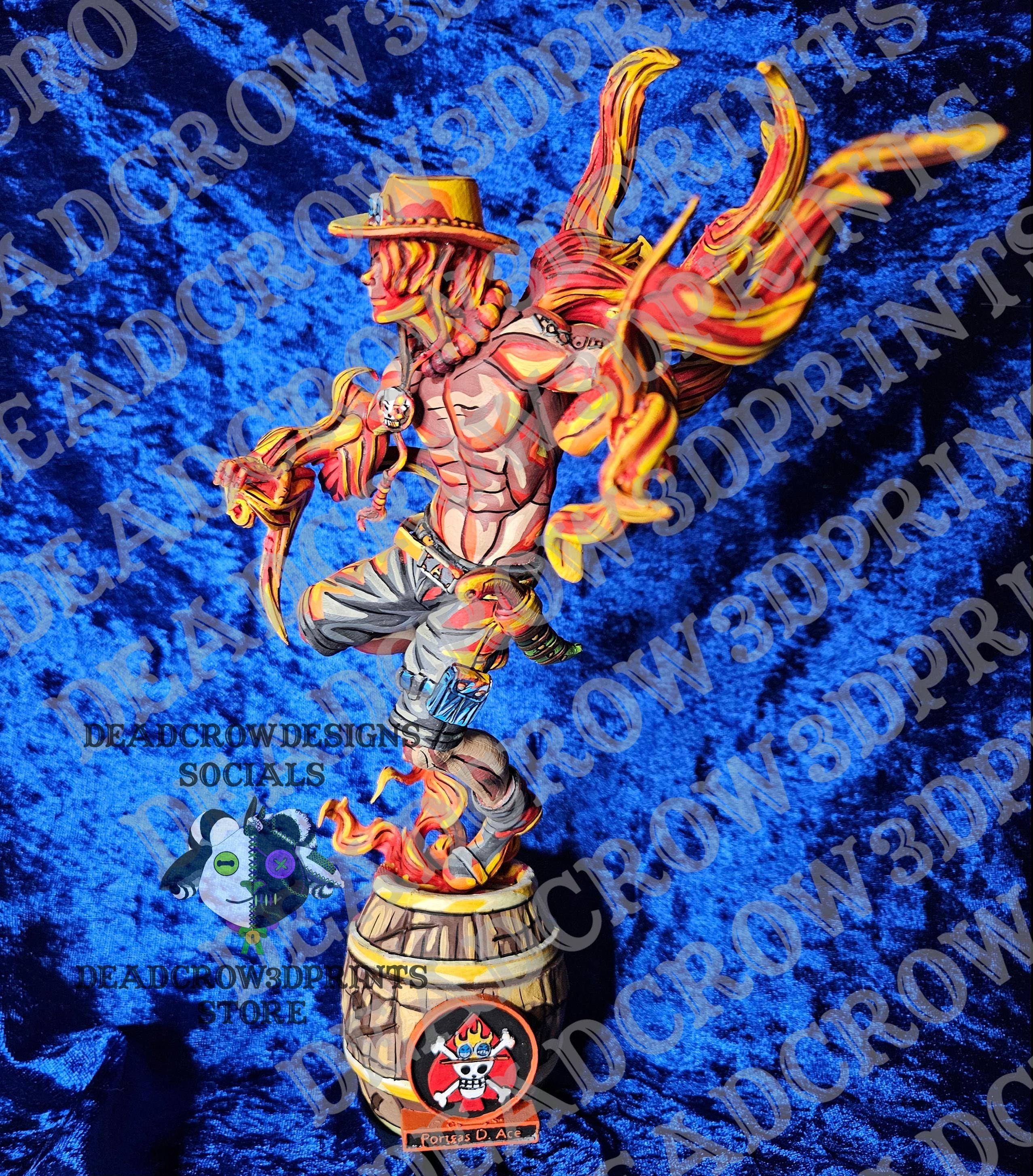 Ace 3D Printed Sculpture - Hand-painted Parody One Piece Figure - Etsy