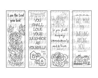 Genesis Bible Journaling, Bookmark, Bible Journaling Template, Bible ...