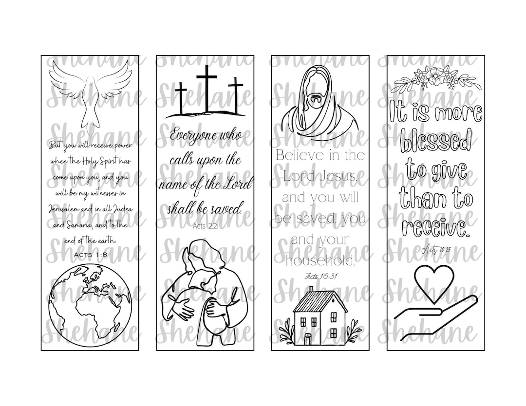 Acts Bible Journaling, Bookmark, Bible Journaling Template, Bible ...