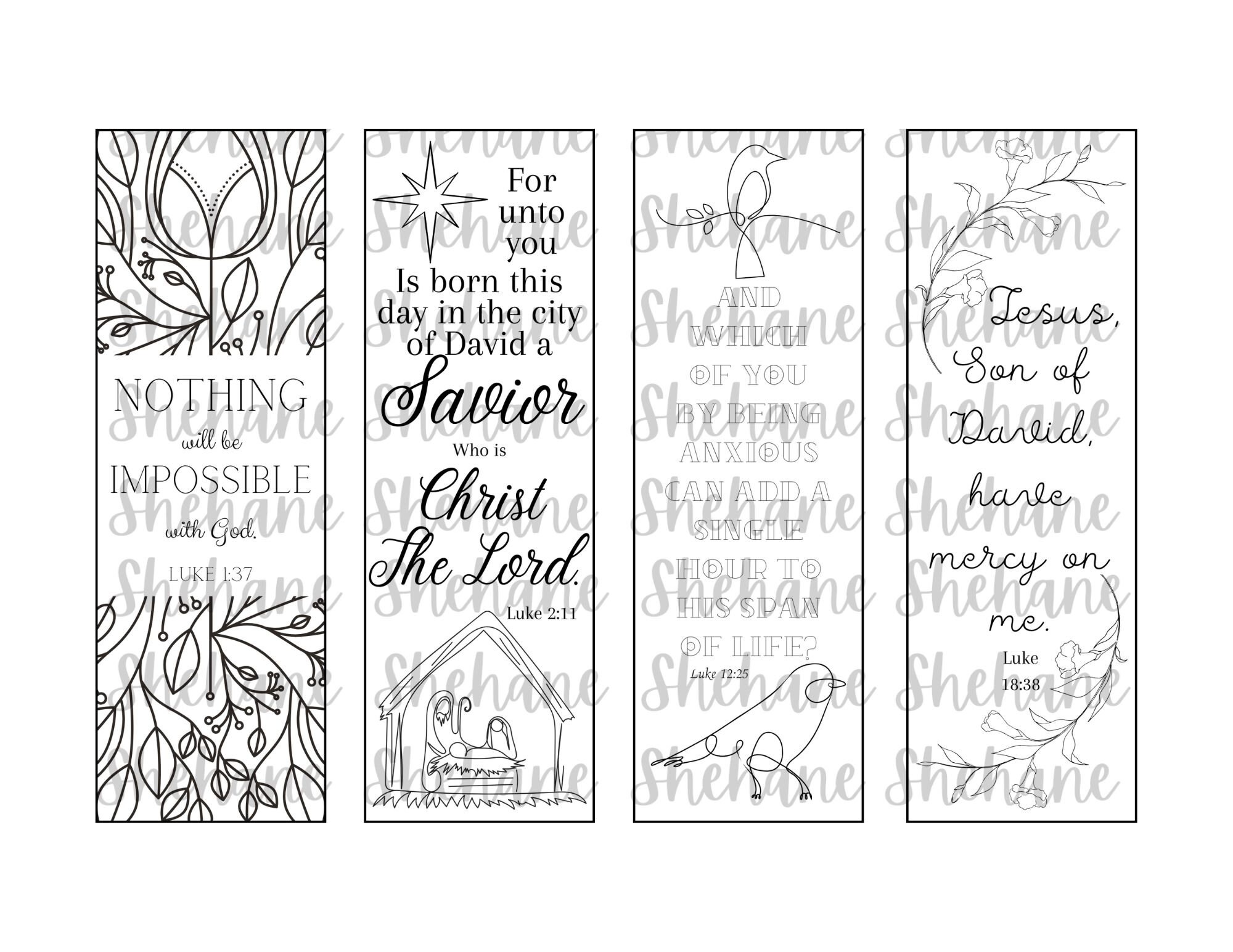 Luke Bible Journaling, Bookmark, Bible Journaling Template, Bible ...