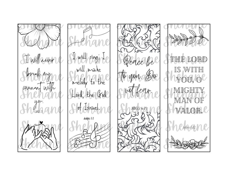 Judges Bible Journaling, Bookmark, Bible Journaling Template, Bible ...
