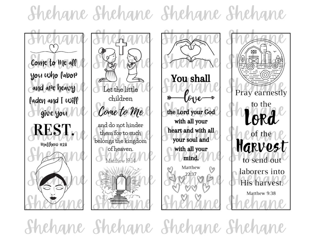 Matthew Bible Journaling, Bookmark, Bible Journaling Template, Bible ...