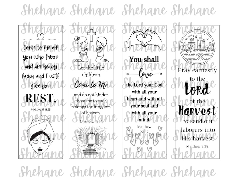 Matthew Bible Journaling, Bookmark, Bible Journaling Template, Bible ...