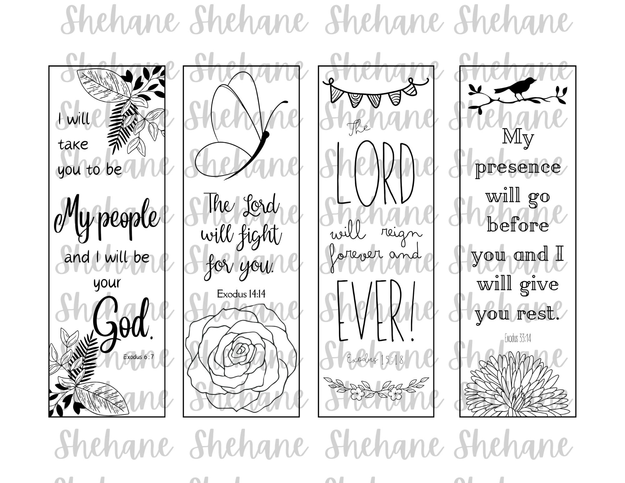 Exodus Bible Journaling, Bookmark, Bible Journaling Template, Bible ...