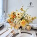 Yellow Reception Event Table Artificial Flower Arrangement Centerpiece ...
