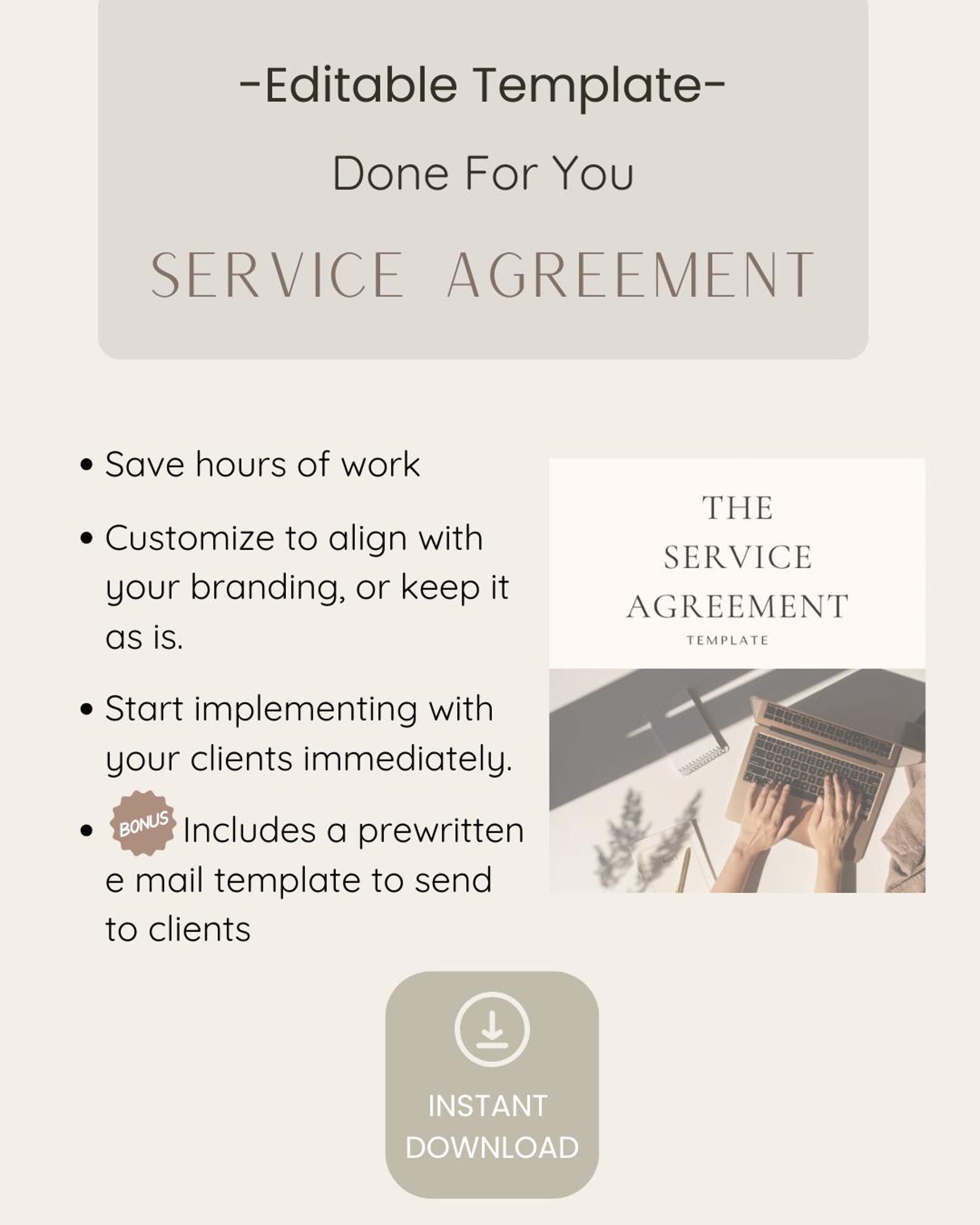 Service Agreement Template for Home Organizer Custom Contract for Home ...