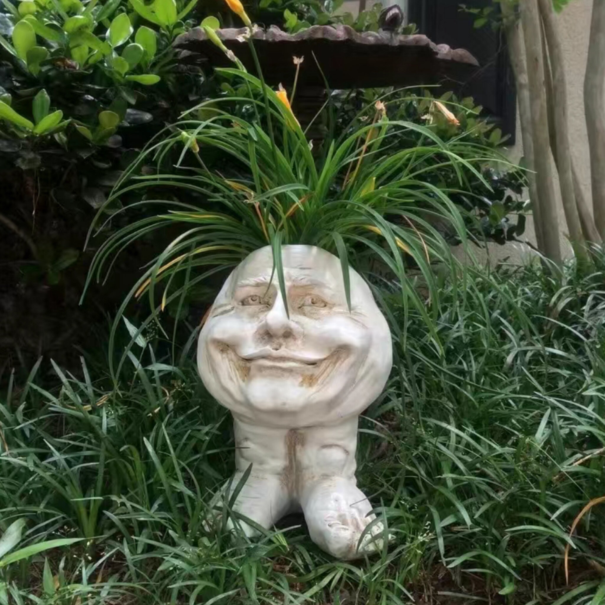 Mystical Gnome Head Planters: Silly Head Plant Holders to - Etsy