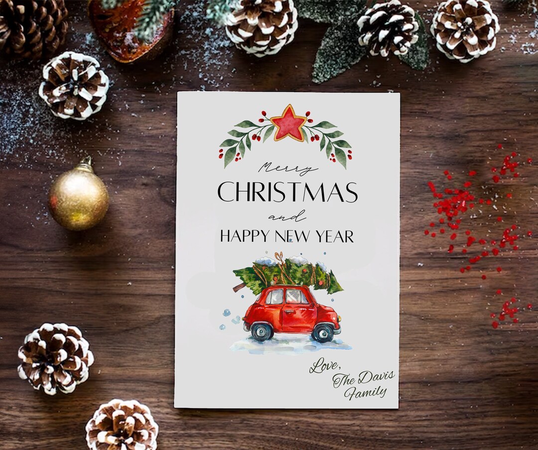 Personalized Holiday Card - Custom Photo Christmas Greeting - Etsy