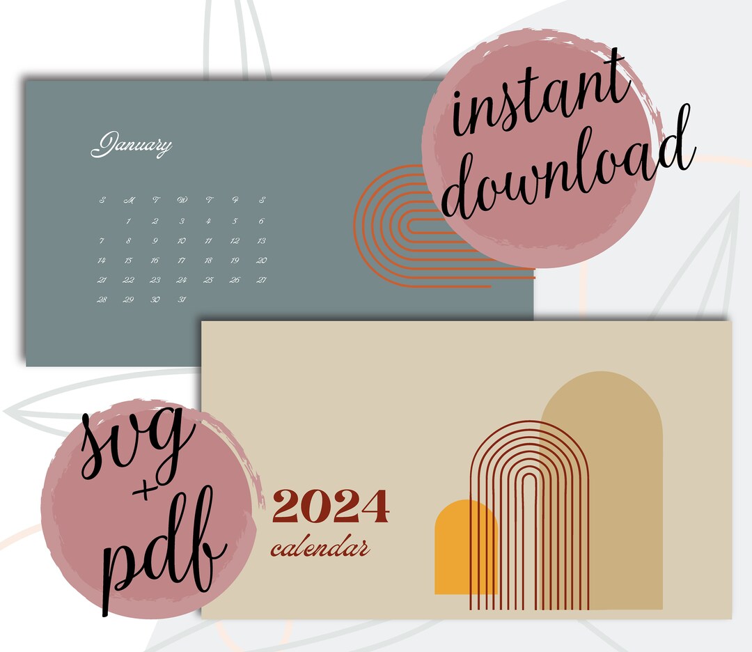 2024 Boho Calendar Printable - Etsy