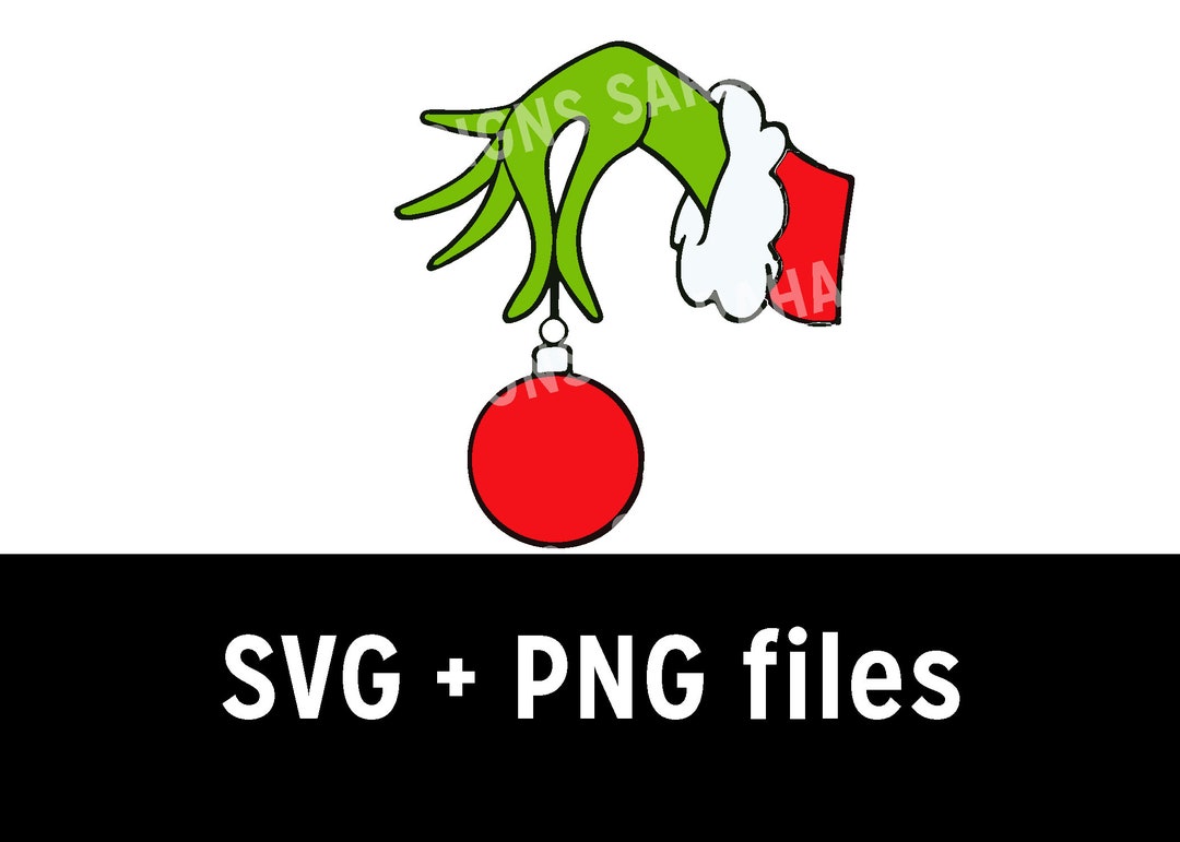 Merry Grinchmas Svg Grinch Hand Ornament Merry Christmas - Etsy