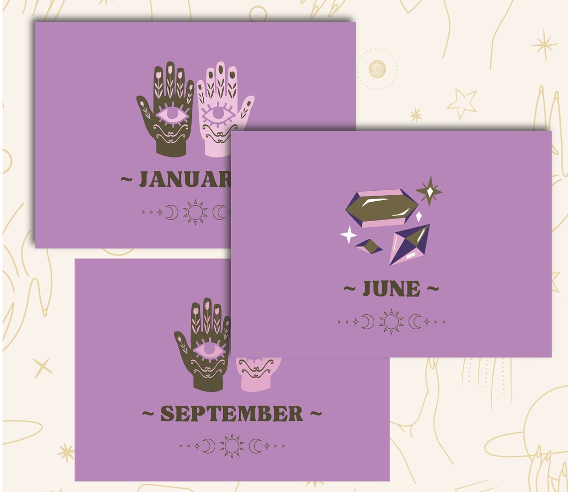 2024 Calendar Printable | Astrology Calendar | Astro Art Svg + Pdf ...