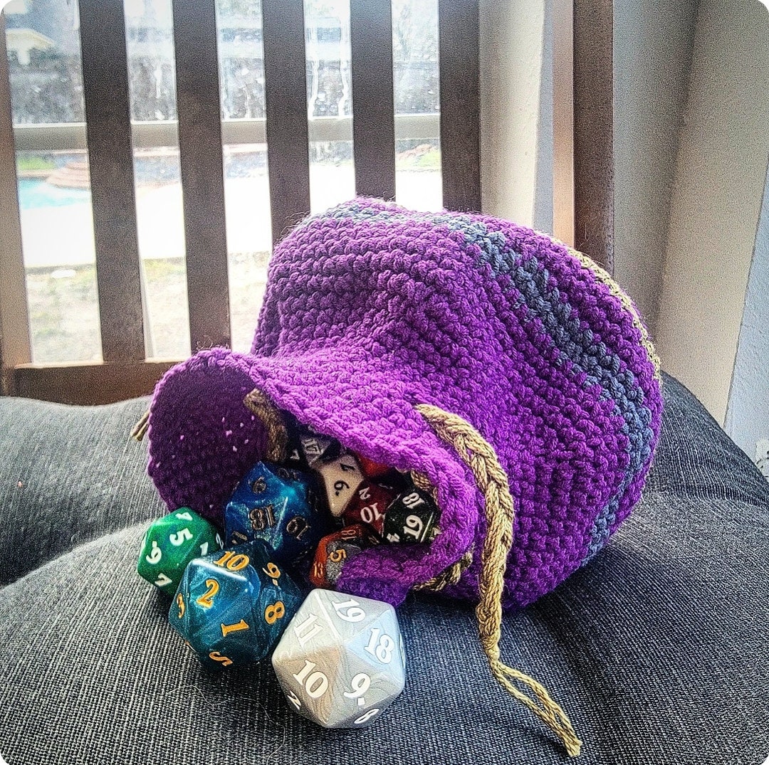 Custom Crochet Dice Bag - Cotton Yarn, D&D Gaming - Etsy
