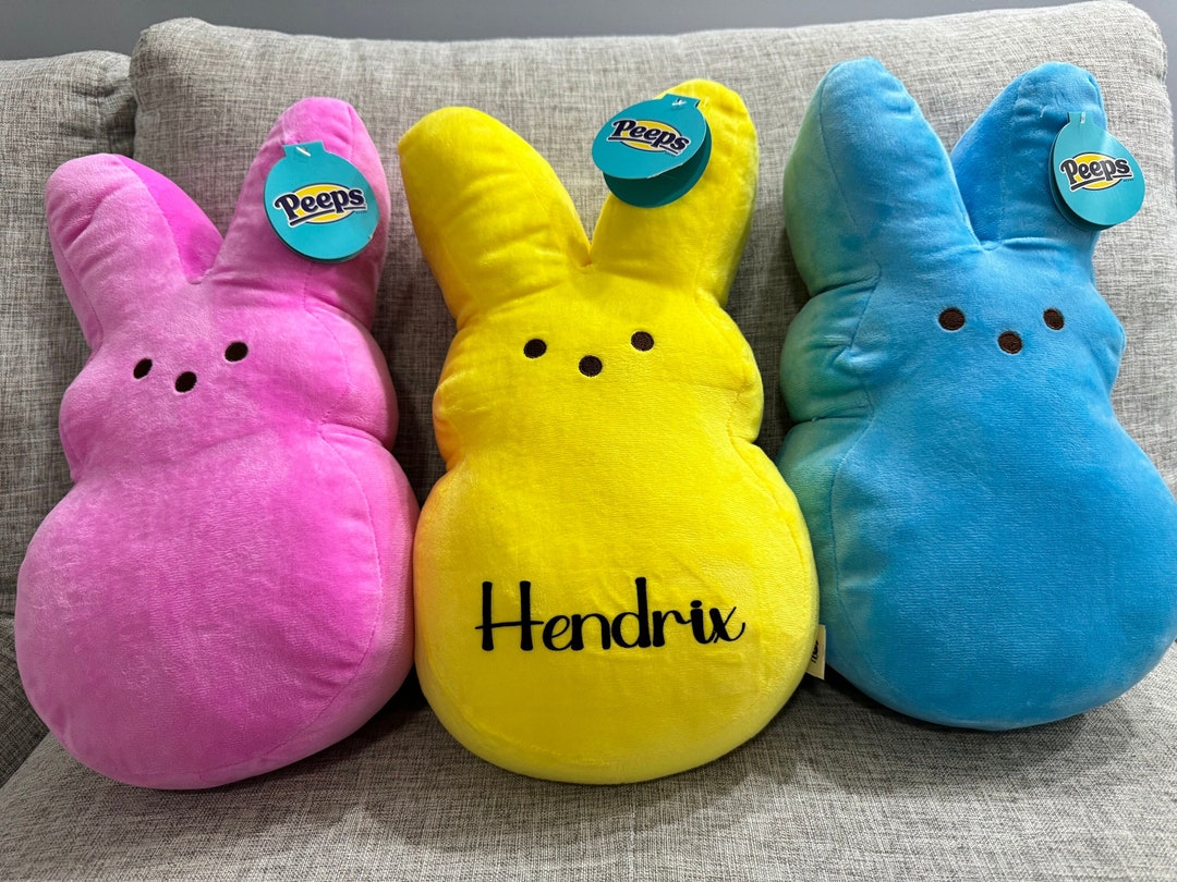 Personalized Peep Plushie: 15" Easter Bunny Stuffed Animal - Etsy